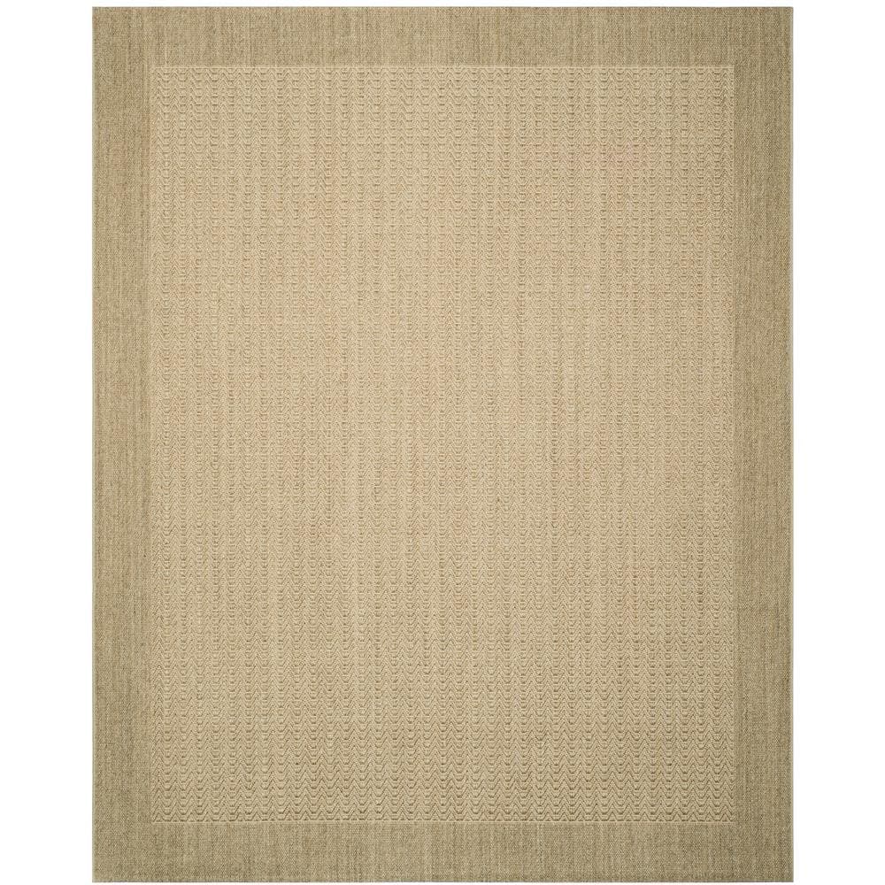 SAFAVIEH Palm Beach Desert Sand 8 ft. x 10 ft. Solid Border Area Rug ...