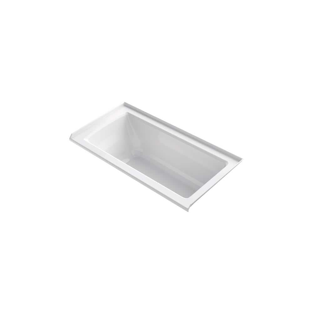 KOHLER Archer 60 in. x 30 in. Soaking Bathtub with Right-Hand Drain in ...