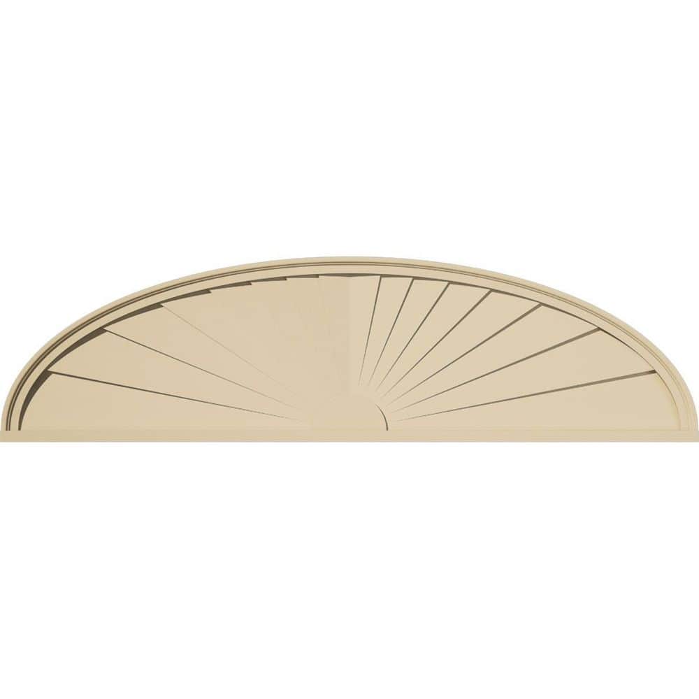 Ekena Millwork 64-in W x 17-in H x 2-in P Elliptical Sunburst Signature ...