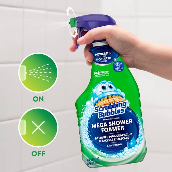 Scrubbing Bubbles 32 oz. Rainshower Scent Bathroom Cleaner Mega Shower ...