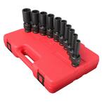 GEARWRENCH 3/8 in. Drive 6-Point Metric Deep Universal Impact Socket Set (10-Piece) 84924N