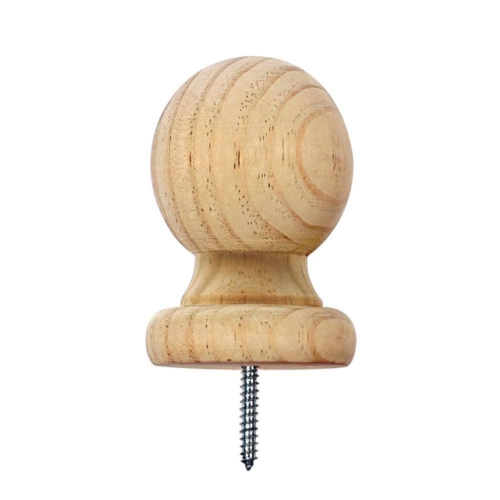 Waddell Small Ball Post Top with Pre-Installed Screw - 4 in. x 2.75 in ...