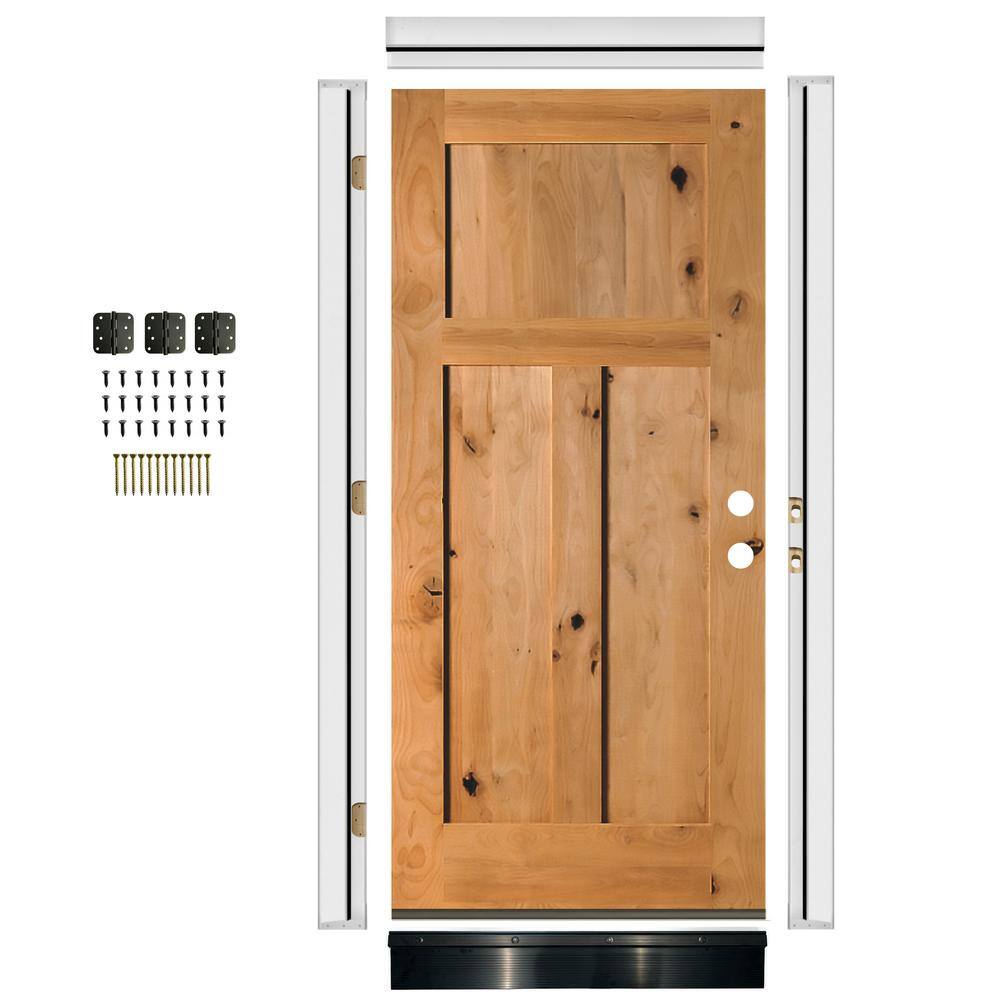 Krosswood Doors Ready-to-Assemble 36 in. x 80 in. Rustic Knotty Alder 3 ...