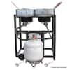 King Kooker 54,000 BTU Dual Outdoor Propane Frying Cart 6217 - The Home ...