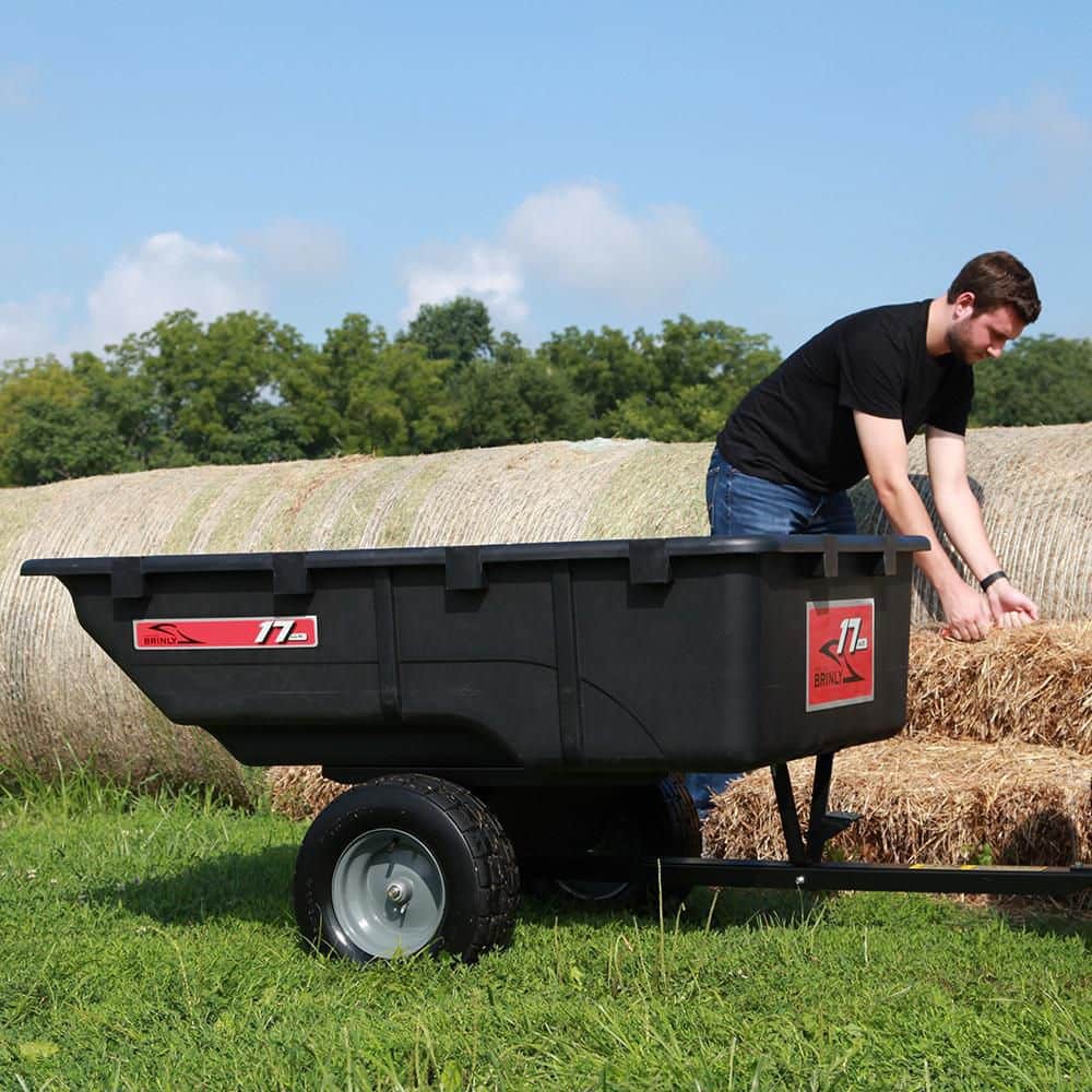 Buy 17 cu. ft. 850 lb. Tow-Behind Poly Utility Lawn Mower Trailer Dump ...
