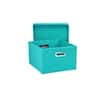 HOUSEHOLD ESSENTIALS 2 Gal. Collapsible Storage Box Set in Aqua 10KDAQU ...