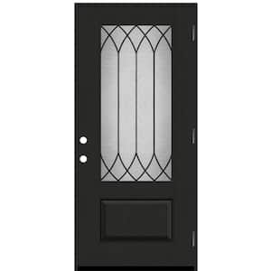 Steves & Sons Regency 36 in. x 80 in. 3/4-Lite Spire Decorative Glass ...