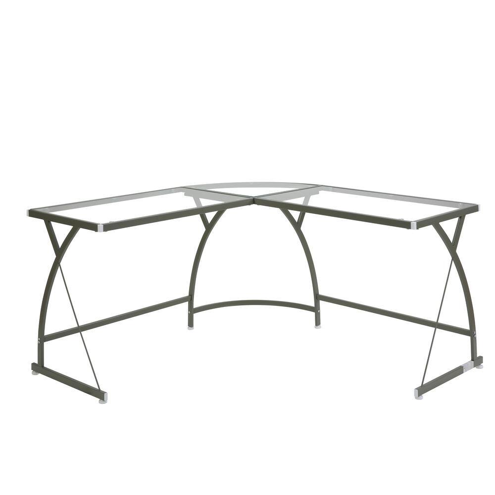 Realspace® Vista Glass 76"W L-Shape Corner Desk, Silver Buy Online ...