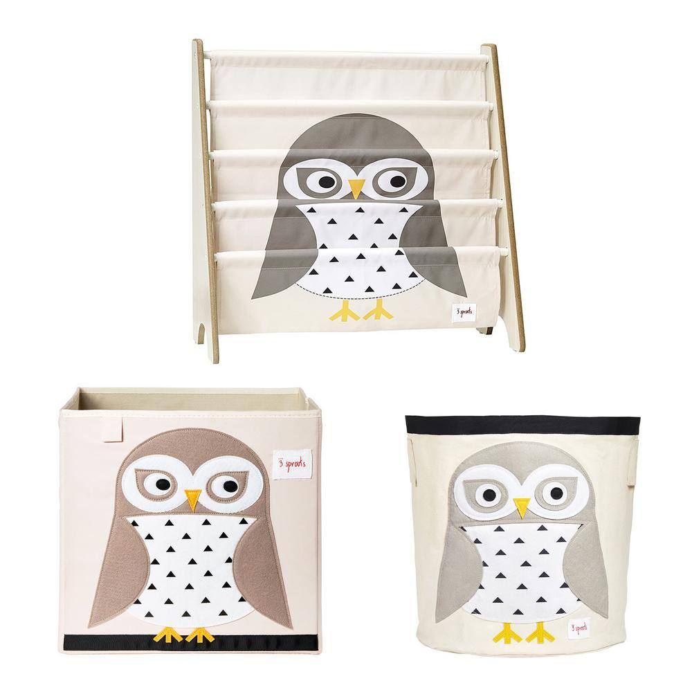 3 Sprouts 13 in. H x 13 in. W x 13 in. D White Cotton Canvas Cube ...