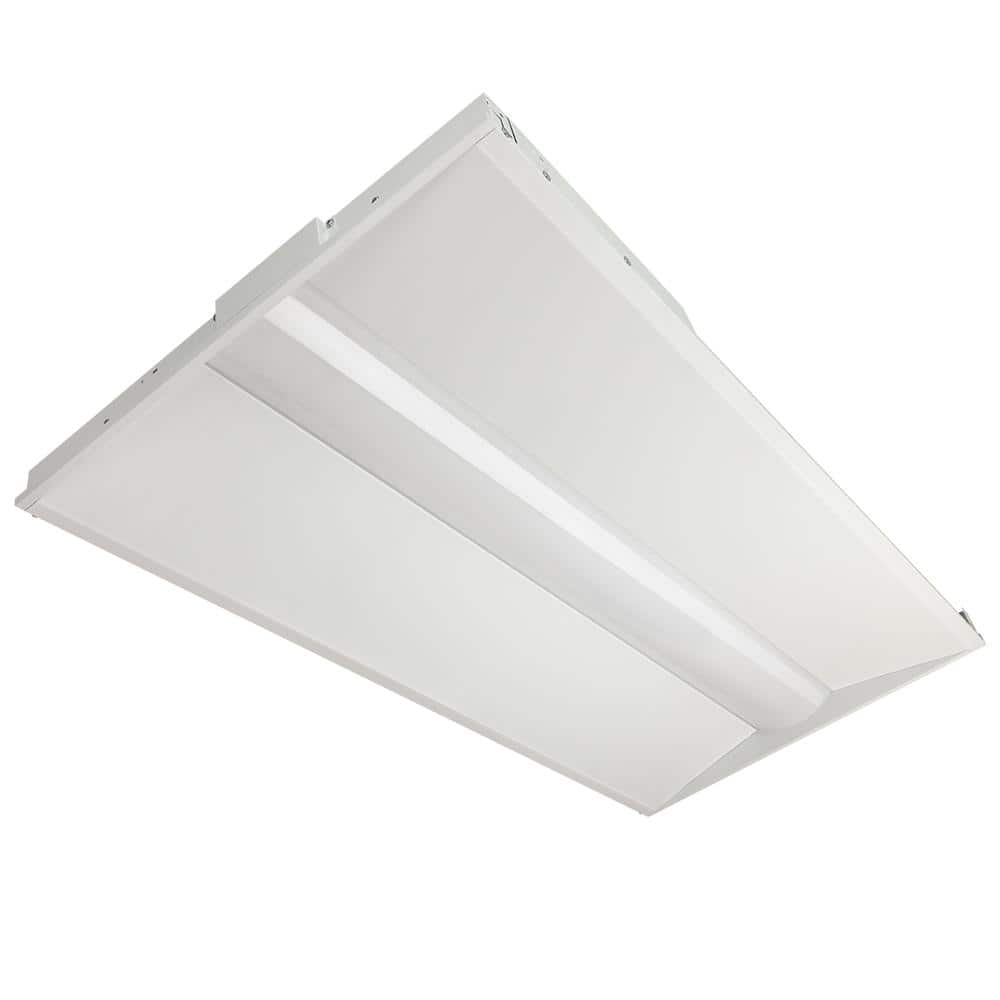 ETI LIGHTING 2 ft. x 4 ft. Center Basket Integrated LED Troffer Light ...