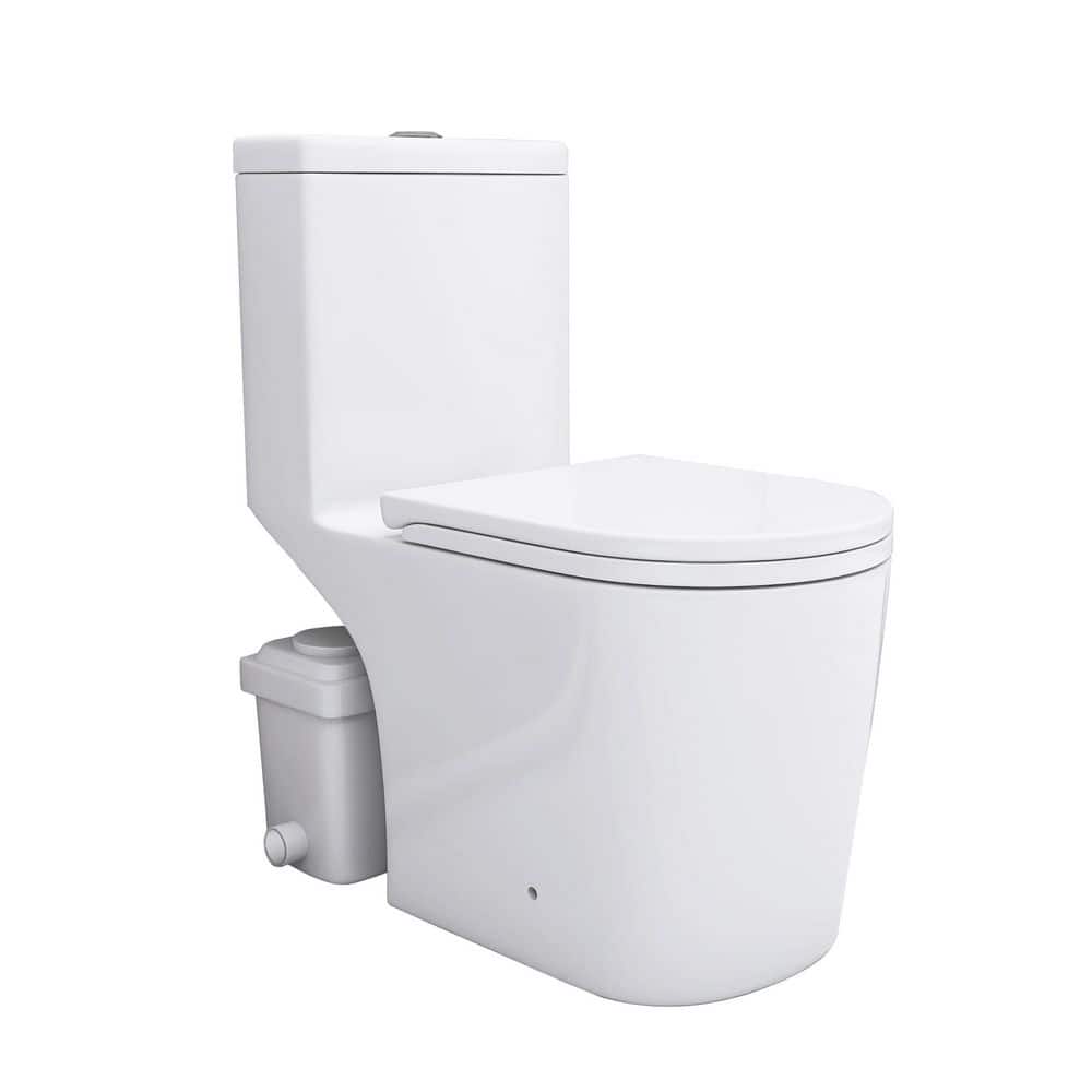 CASAINC 1-Piece 1.1/1.6 GPF Powerful Dual Flush Elongated Toilet in ...