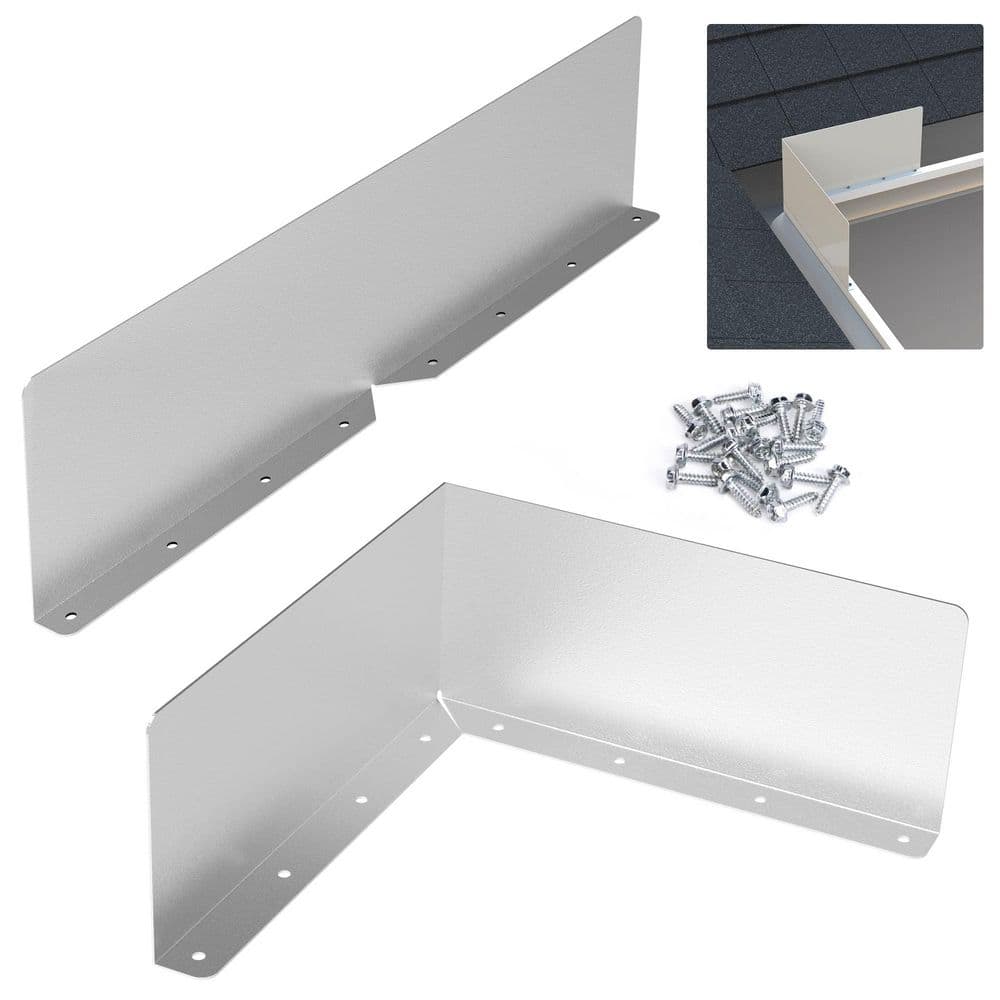 Laybus 15.7 in. x 3.54 in. Gutter Valley Splash Guard, Diverter Roof ...