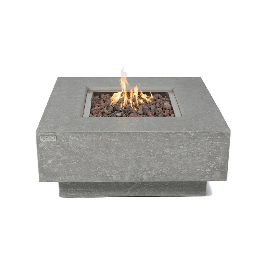 Envelor Manhattan Outdoor Fire Pit 36 in. x 36 in. Square Concrete ...