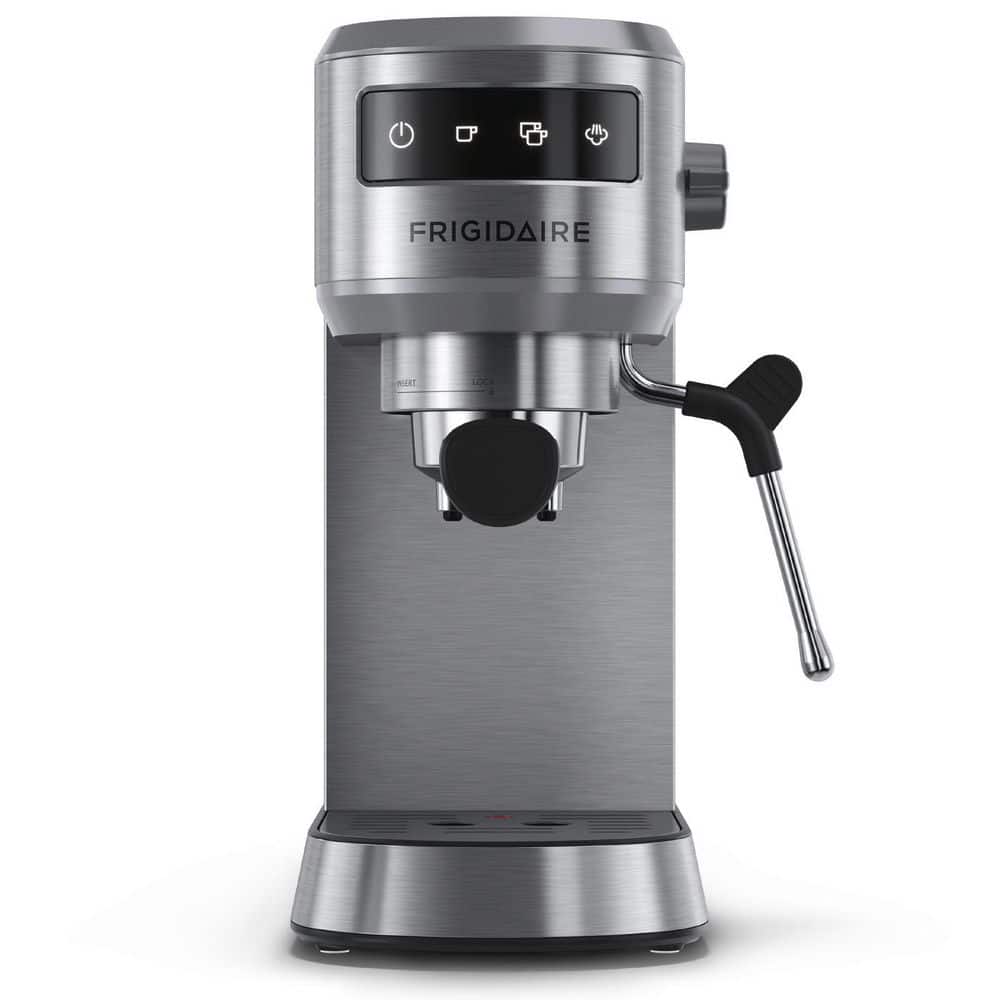 Frigidaire 4.25 Cup Chrome Stainless Steel Espresso Machine with Milk ...