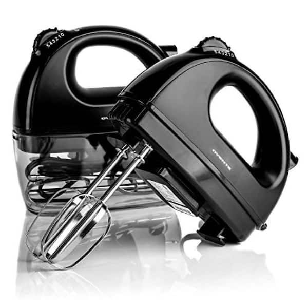OVENTE 5-Speed Hand Mixer Stainless Steel Chrome Beaters and Free Snap ...