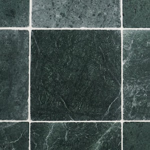 Ivy Hill Tile Heritage Nero and Bianco Carrara 12 in. x 12 in. Tumbled ...