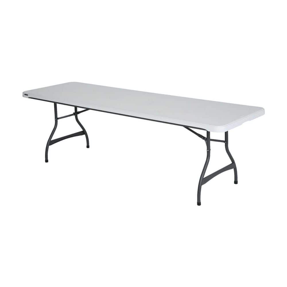 Lifetime 96 in. White Plastic Folding Banquet Table 880299 - The Home Depot