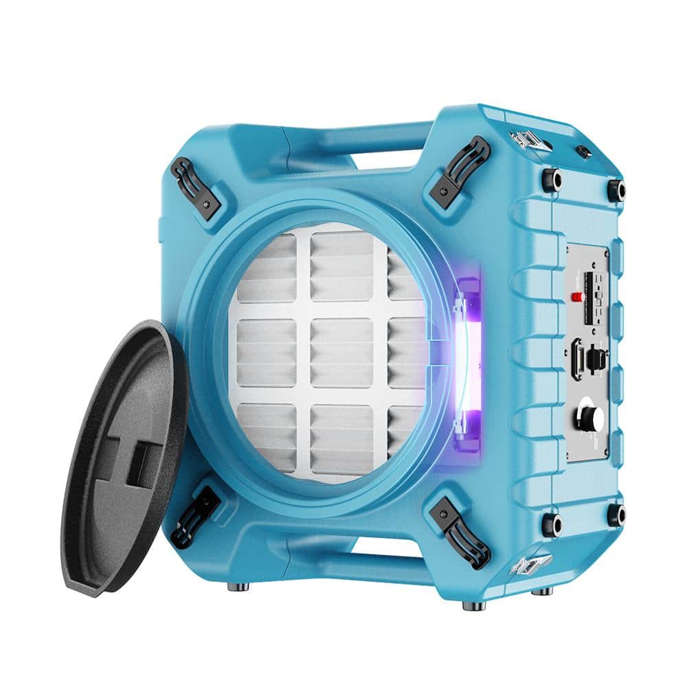 ALORAIR 800 sq. ft. HEPA - Type Air Scrubber in Blue with 3-Stage ...