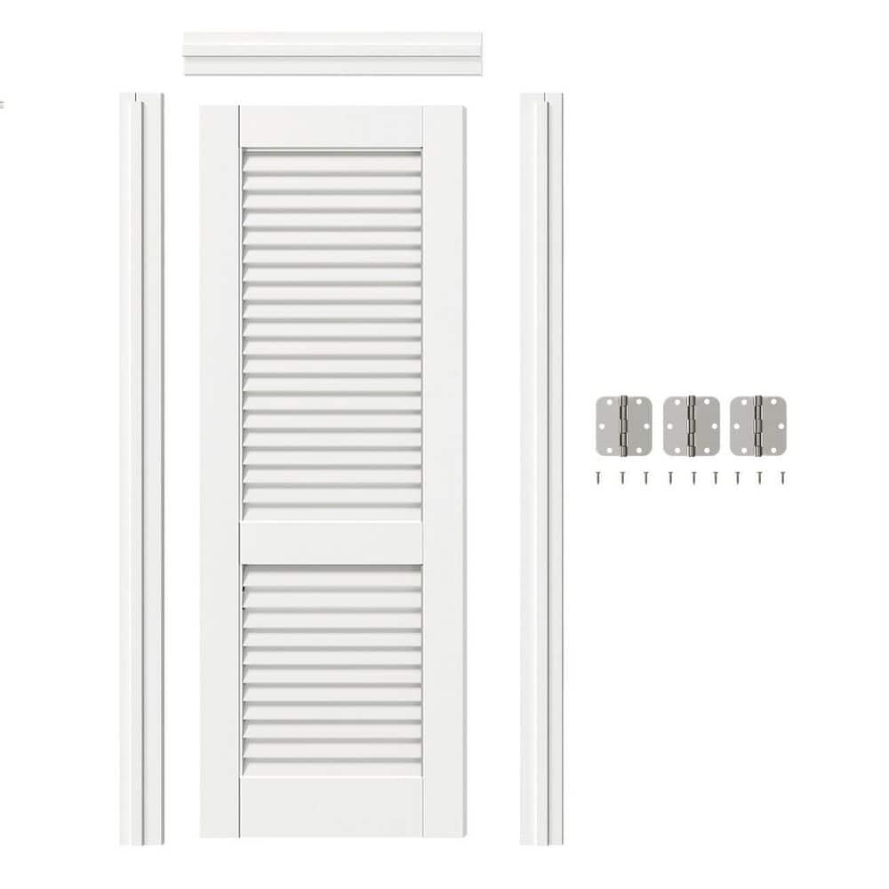 Reviews for TENONER 28 in. x 80in. Louvered Panel, White Primed ...