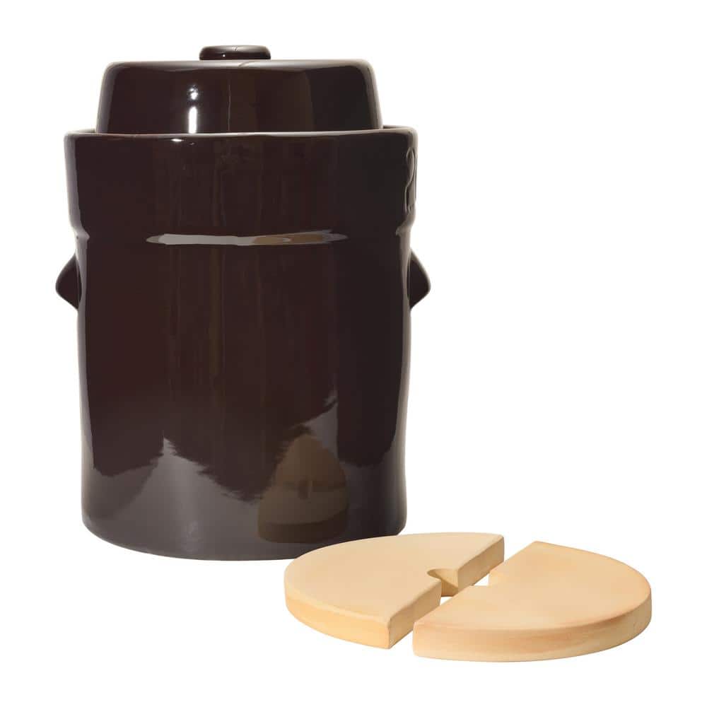 ROOTS & HARVEST 20L Traditional Water-Seal Fermentation Crock Set 1563 ...