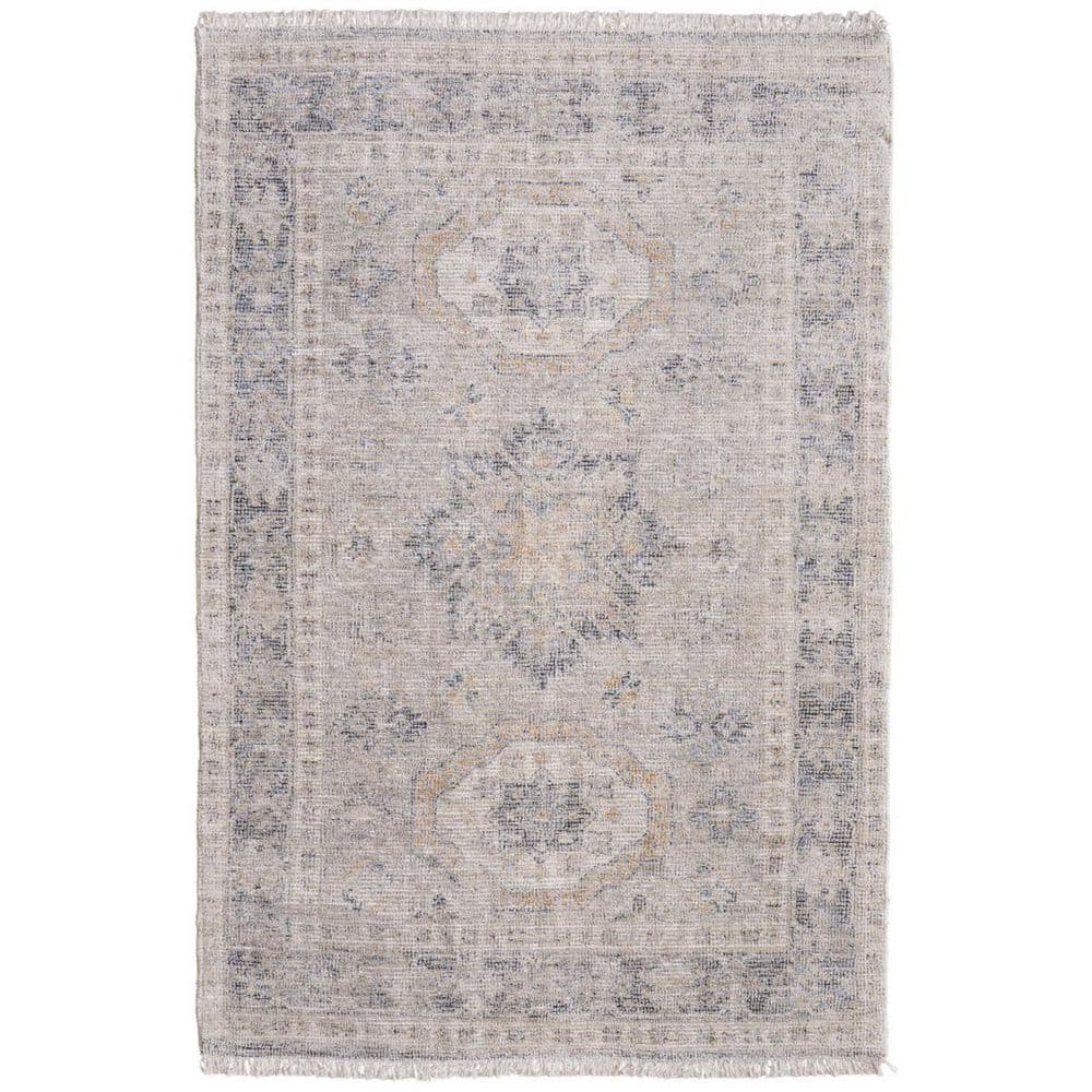 HomeRoots 10 X 14 Tan, Gray Oriental Area Rug 2000566173 - The Home Depot