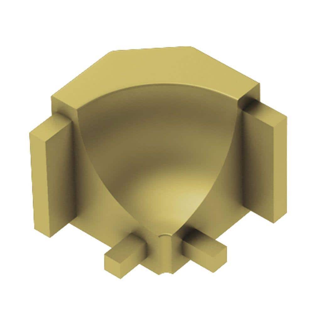Schluter Dilex-AHK Satin Brass Anodized Aluminum 1/2 in. x 1 in. Metal ...