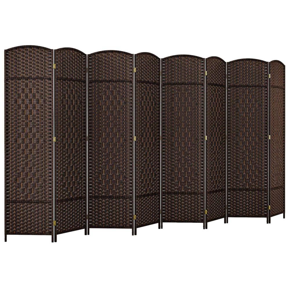 Costway 8-Panel Room Divider 6 ft. Tall Folding Privacy Screen with ...