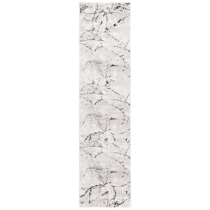 SAFAVIEH Hanna Gray/Ivory Dark Gray 4 ft. x 6 ft. Abstract Marble Area ...