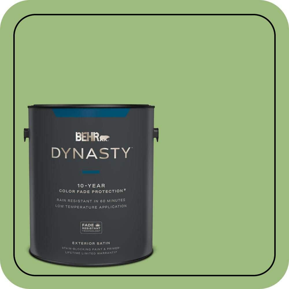 BEHR DYNASTY 1 gal. #P380-5 Gleeful Satin Enamel Exterior Stain ...