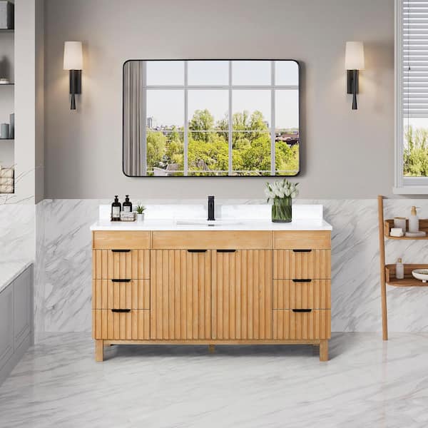 ROSWELL Palos 60 in.W x 22 in.D x 33.9 in.H Single Sink Bath Vanity in ...