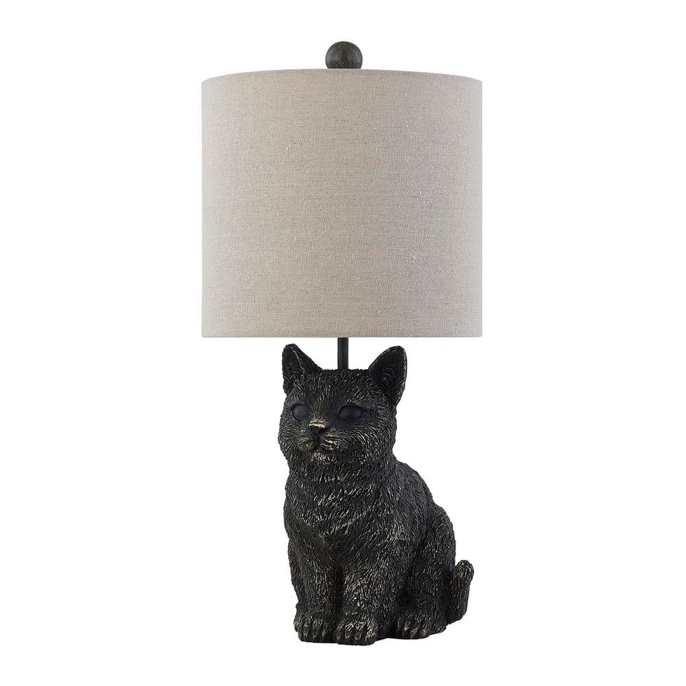 CRESTVIEW COLLECTION 23.5 in. Painted Novelty Table Lamp with Oat Linen ...