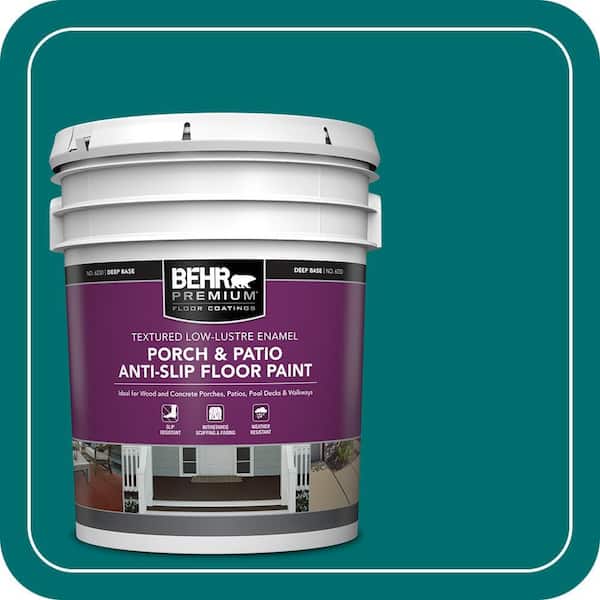BEHR PREMIUM 5 gal. #P460-7 Caribbean Current Textured Low-Lustre ...