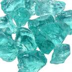 Margo Garden Products 1/2 in. 10 lb. Medium Caribbean Blue Landscape Fire Glass DFG10-L018M ...