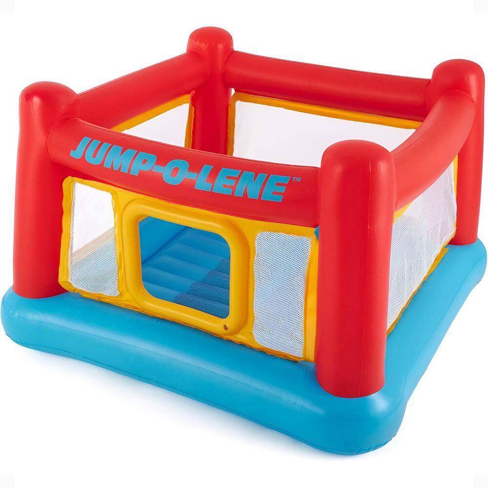 Intex Inflatable Jump-O-Lene Trampoline Bounce House with Crawl-Thru ...