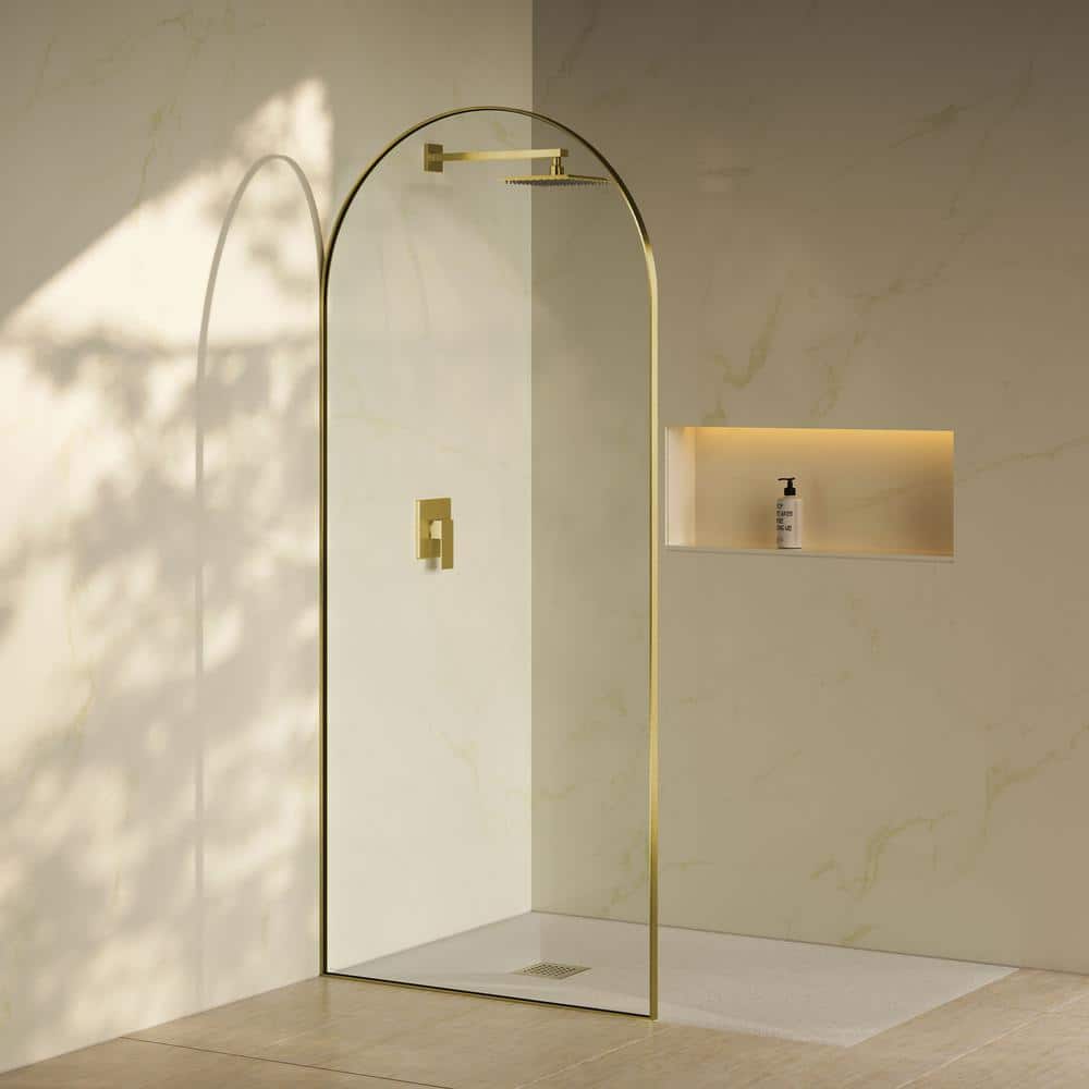 Swiss Madison Porte 34 x 76 Framed Fixed 3/8 in. (10 mm) Clear Tempered ...