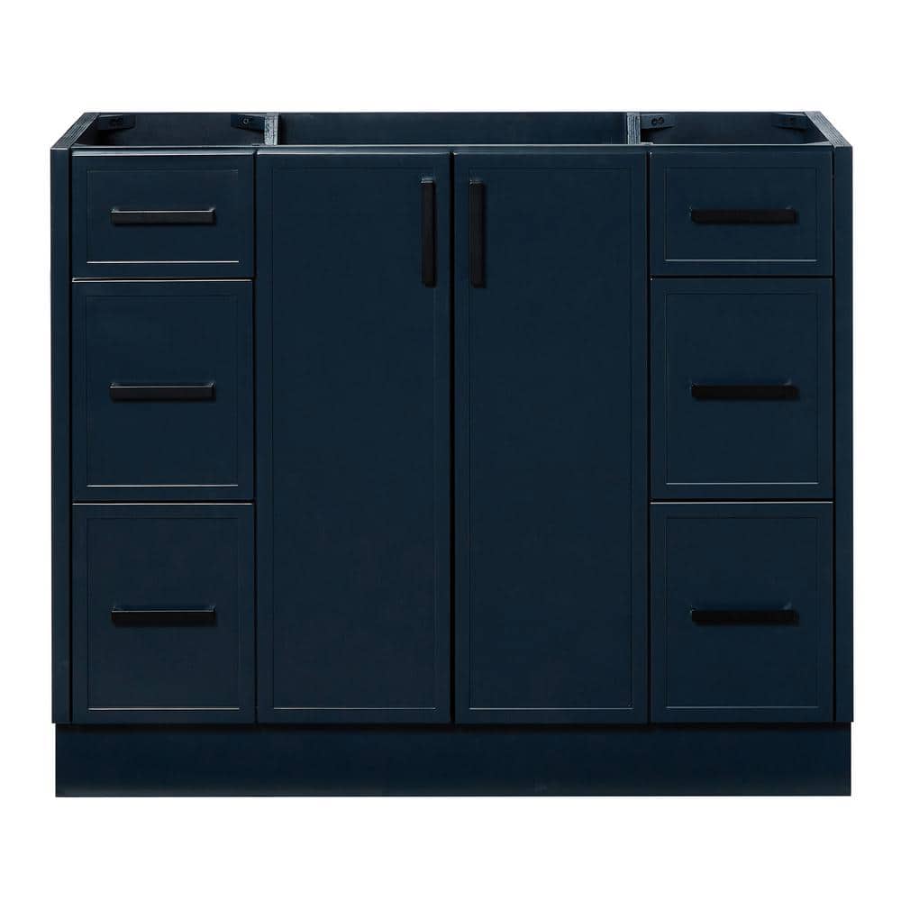 ARIEL Kelly 42 in. W x 21.5 in. D x 34.5 in. H Bath Vanity Cabinet without Top in Midnight Blue ...