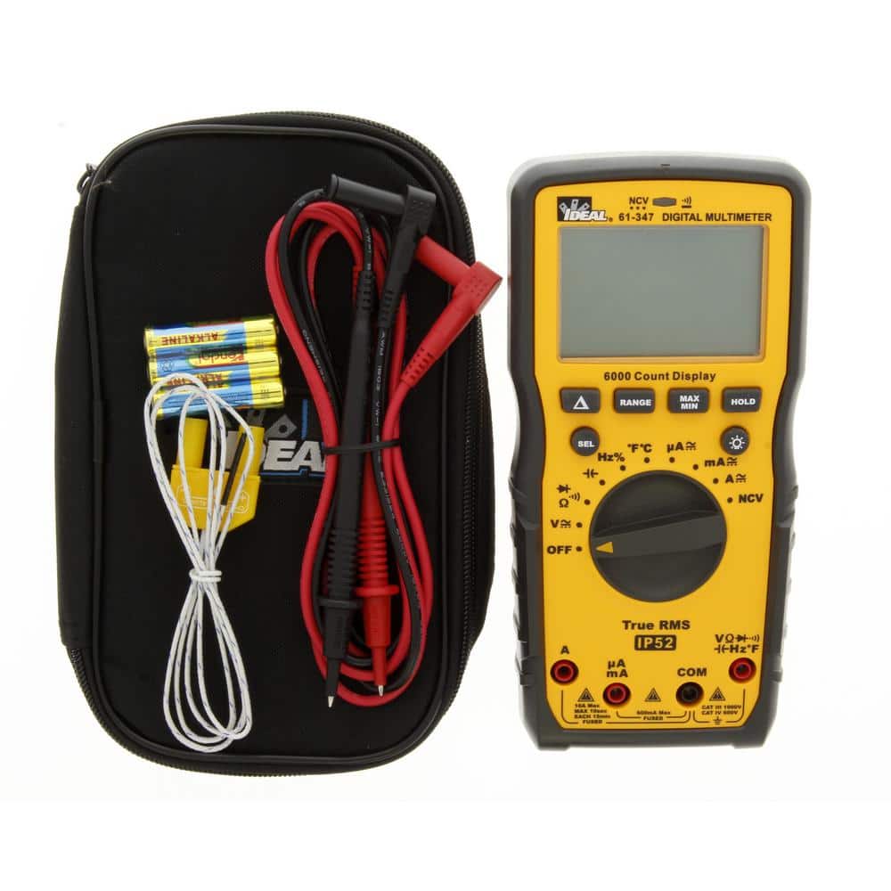 IDEAL 1000-Volt Auto Range TRMS 6000-Count Display Multimeter with NCVT ...