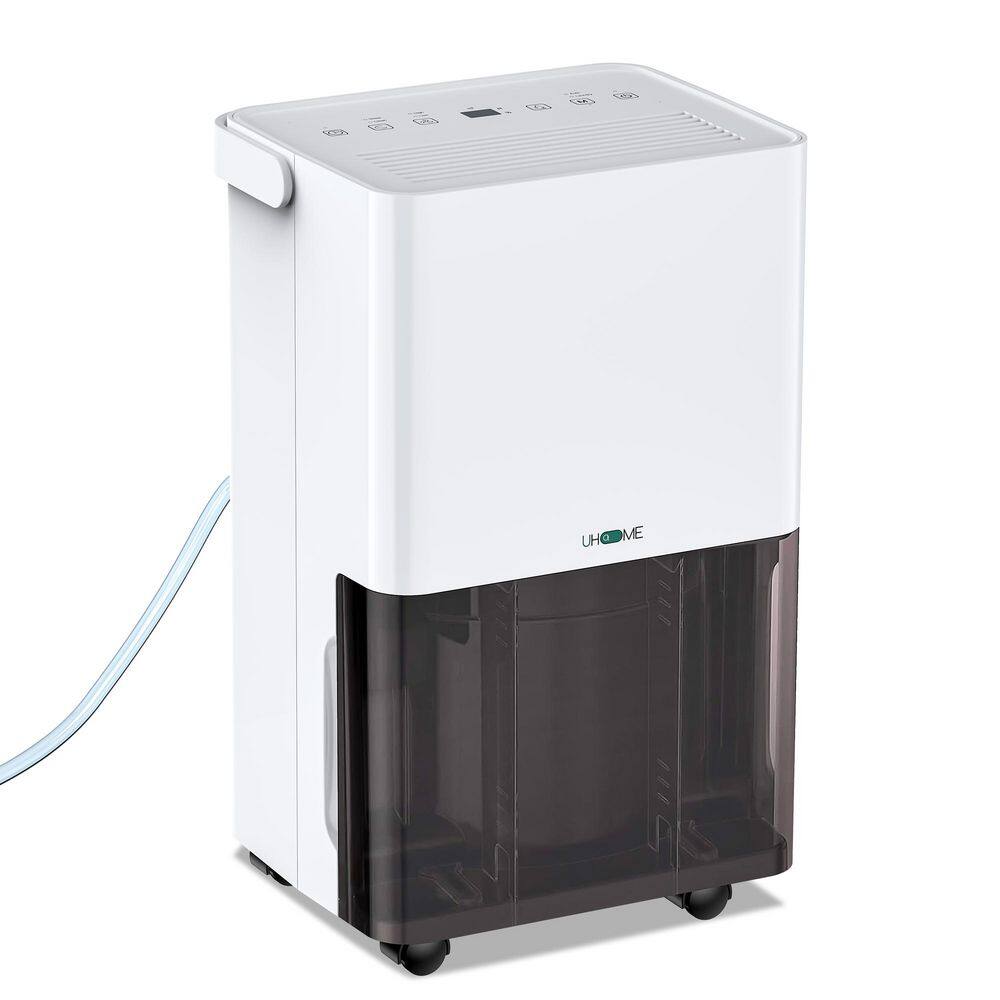 Edendirect 30 pt. 1,500 sq. ft. Dehumidifier with Bucket in Whites with ...