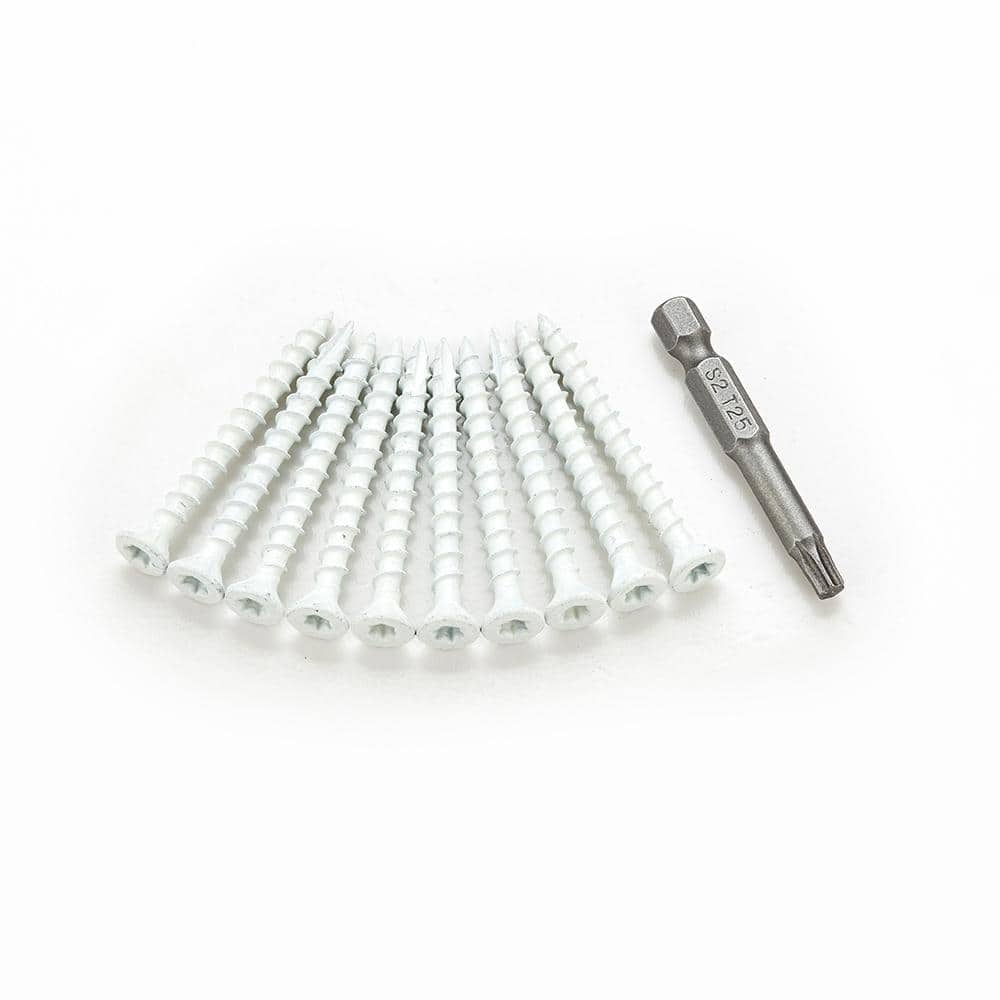 3/8 in. x 1-7/8" 97B Glacier White Self Tapping Star Torx Bugle Head ...