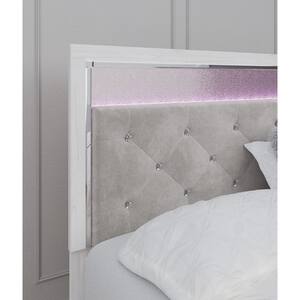 Signature DESIGN BY ASHLEY Zyniden Gray Full Upholstered Headboard with ...
