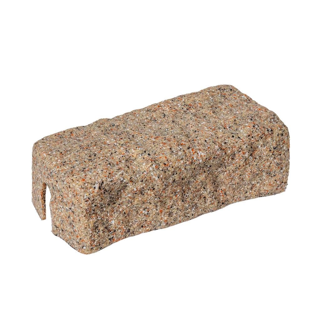 Beuta 7 in x 2.25 in x 4 in SandStone (End) Faux Stone Plastic Garden ...