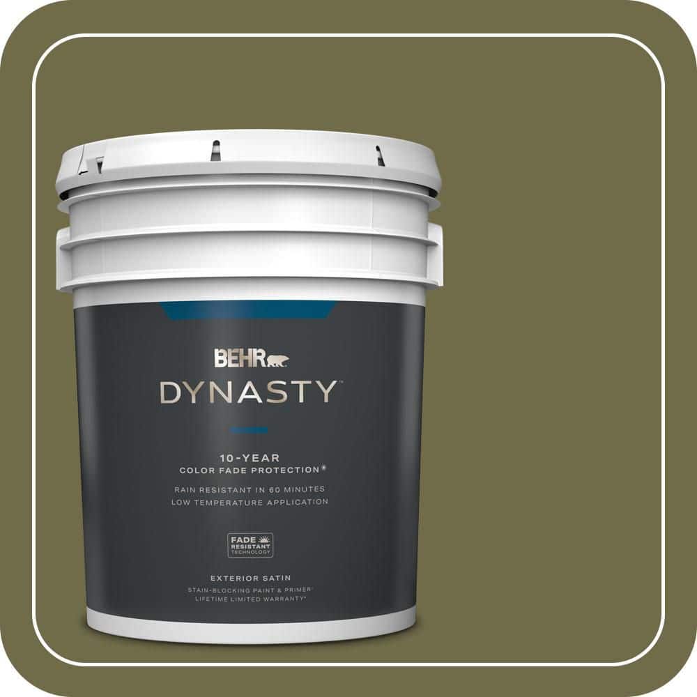 BEHR DYNASTY 5 gal. #390F-7 Wilderness Satin Enamel Exterior Stain ...