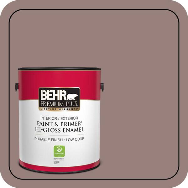 BEHR PREMIUM PLUS 1 gal. #N130-5 Mystere Hi-Gloss Enamel Interior ...