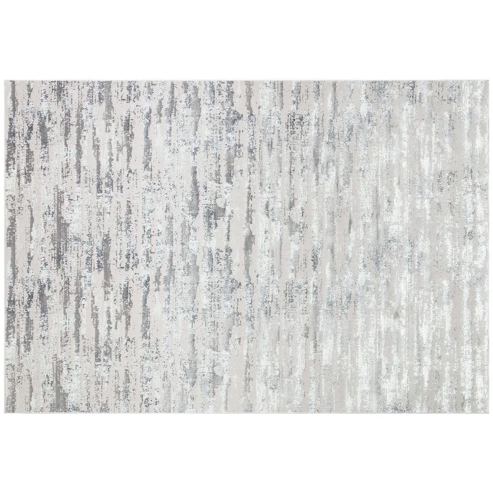 Milano Home Silver 8 ft. x 11 ft. Woven Area Rug MILGRA211-811 - The ...