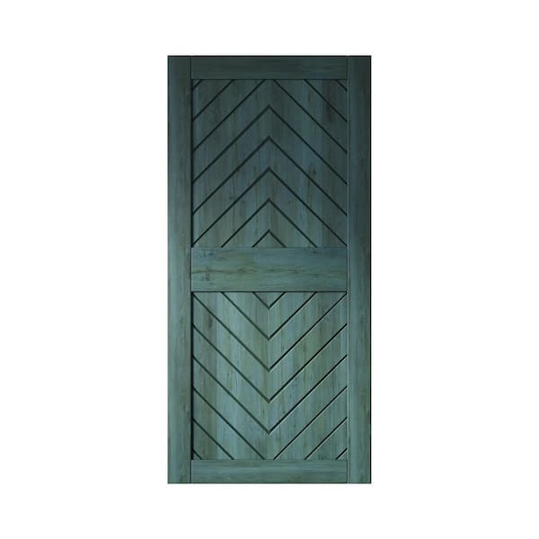 HOMACER JT2 36 in. x 84 in. C-Panel Solid Core Royal Pine Fishbone ...