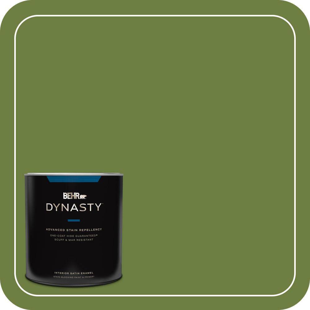 BEHR DYNASTY 1 qt. #M360-7 Rockwall Vine Satin Enamel Interior Stain ...