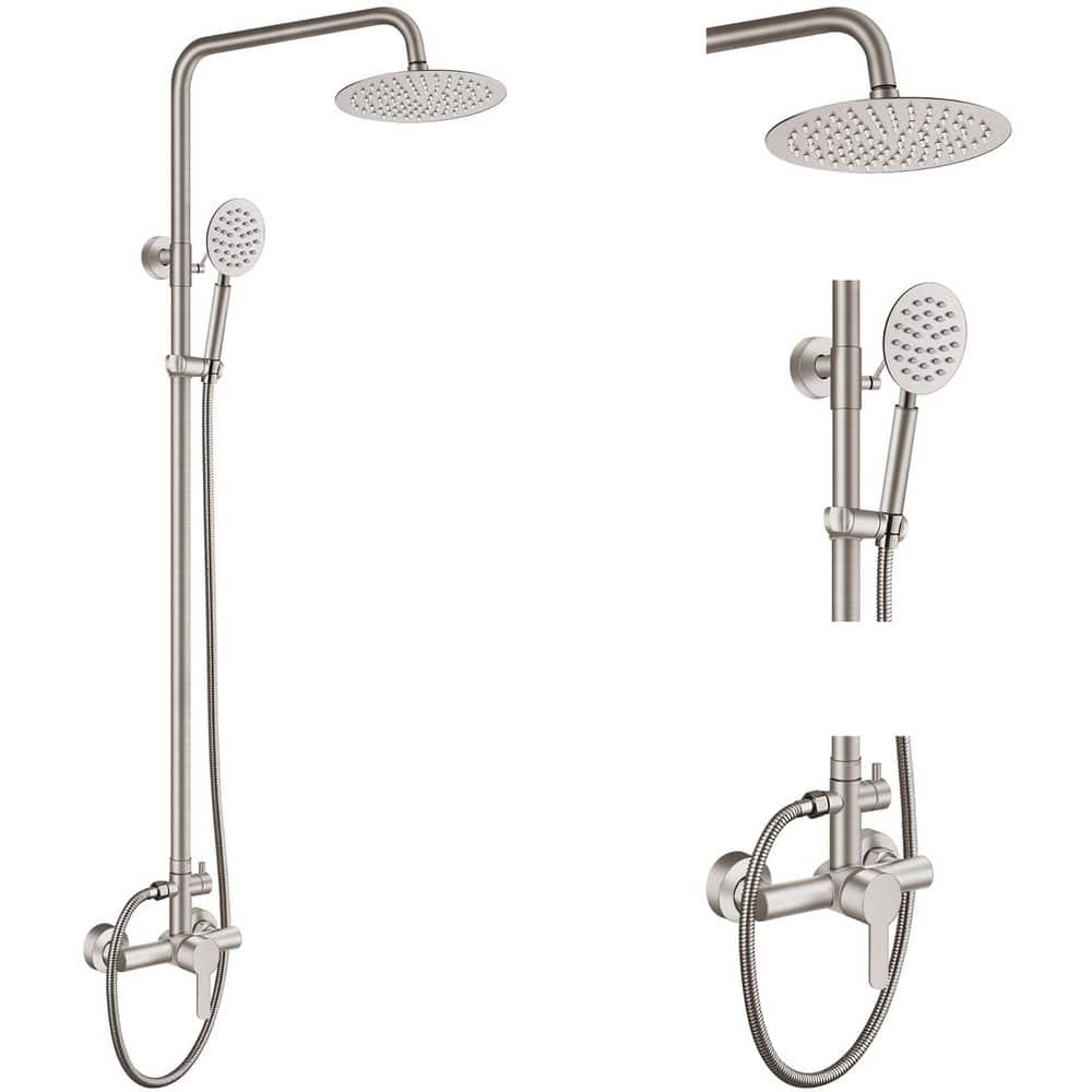PICTURESQUE CENDU LLC 2-Spray Settings Wall Mount Shower Faucet 8in ...