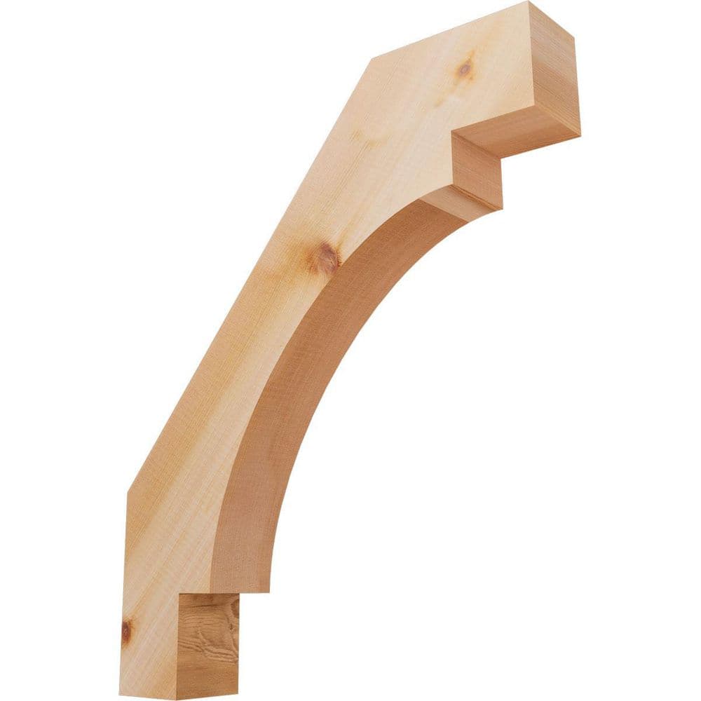 Ekena Millwork 3 1/2"W x 20"D x 24"H Merced Smooth Knee Brace, Western ...