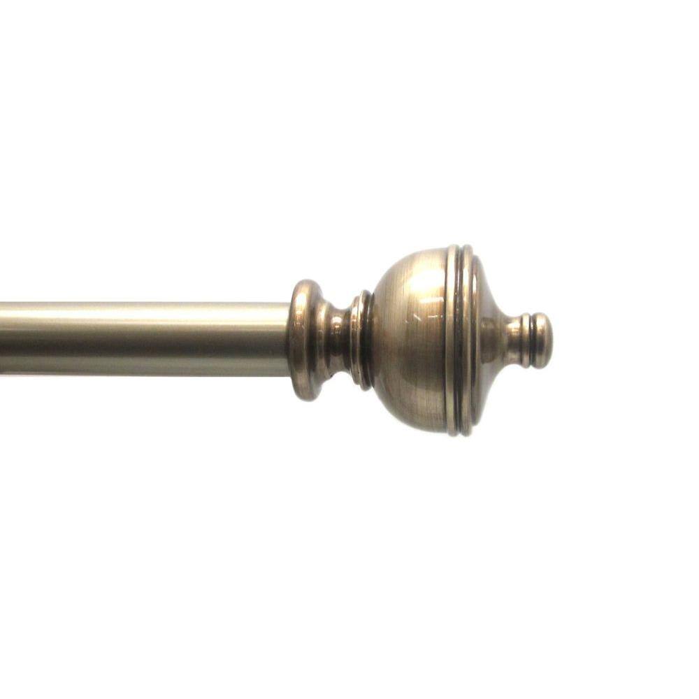 Home Decorators Collection 72 in. - 144 in. 1 in. Urn Single Rod Set in ...
