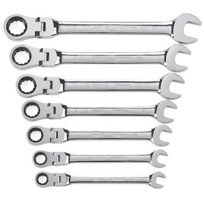 Stark ELITE X-Large Flex-Head MM Combination Ratcheting Wrench Set (4 ...